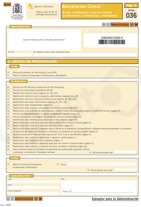 Cómo rellenar el Modelo 036 paso a paso - Blog de tugesto - Aprende a ...