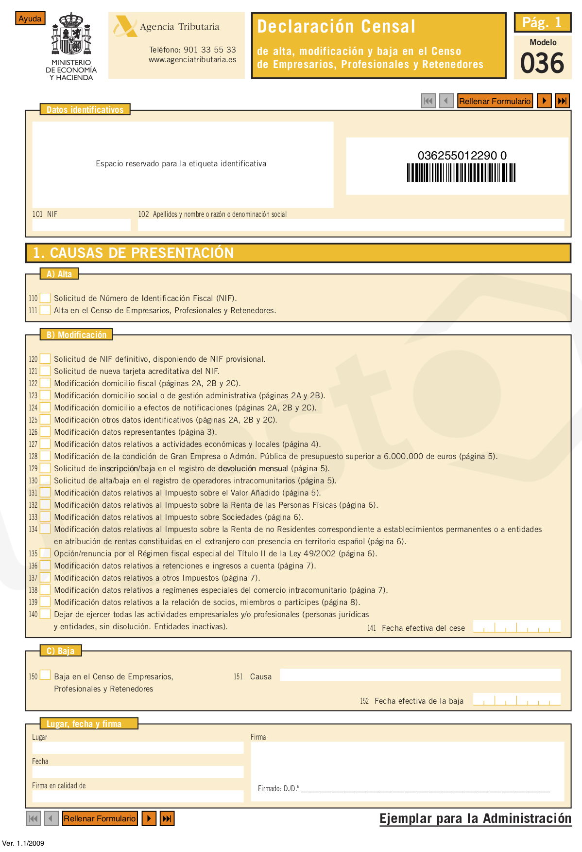 Cómo rellenar el modelo 036 paso a paso | tugesto