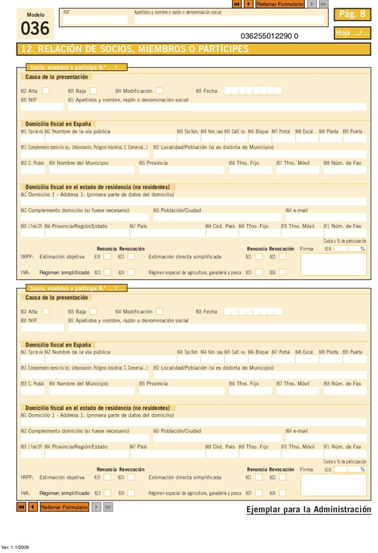 Cómo rellenar el modelo 036 paso a paso | tugesto